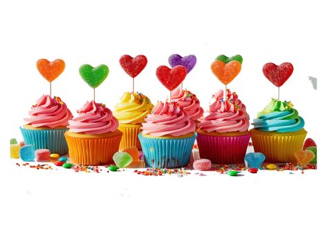 레인보우 컵케익 Png 스타 초콜릿이 든 핑크 크림 별 일러스트 컵케익 무지개 별 Png 일러스트 및 벡터 에 대한 무료 다운로드 Pngtree