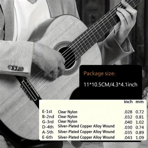 classical guitar strings set nylon strings clear trebles temu azerbaijan