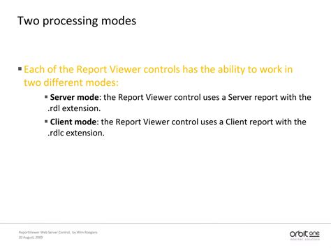 Reportviewer Web Server Control Ppt