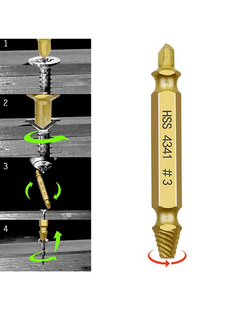 6 In 1 Screwdriver Bit Easy To Take Out Broken Head Screw Extractor