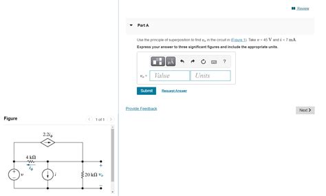 Solved Use The Principle Of Superposition To Find V