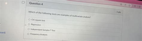 solved question 4which of the following tests are examples