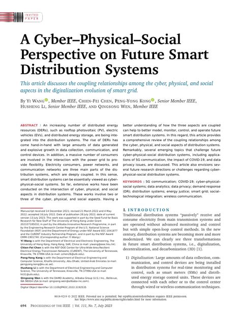 A Cyberphysicalsocial Perspective On Future Smart Distribution Systems