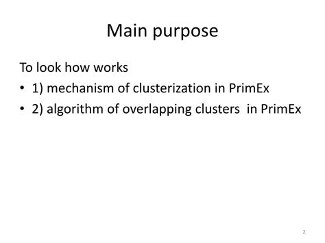Ppt Research Algorithm Of Overlapping Clusters In Primex Powerpoint