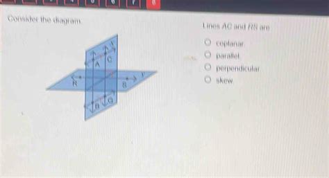 Solved U Consider The Diagram Lines Ac And Rs Are Coplanar Parallel
