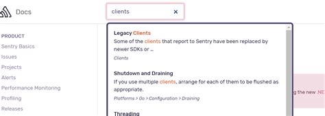 Search Lists Legacy Clients Before Current Ones · Issue 5534 · Getsentrysentry Docs · Github