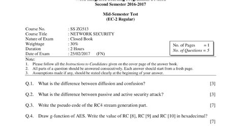 coding tech life network security sszg513 mid semester examination