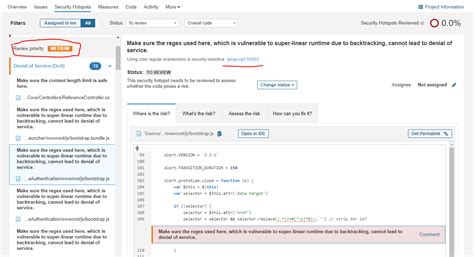 Security Hotspots Review Priority And Rule Severity SonarQube Server Community Build Sonar