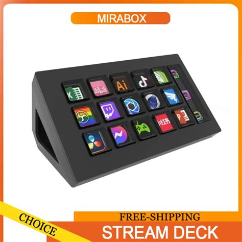 Stream Dock Mini Visual Keyboard 15Keys StreamDeck LCD Button Live Content Creation Controller