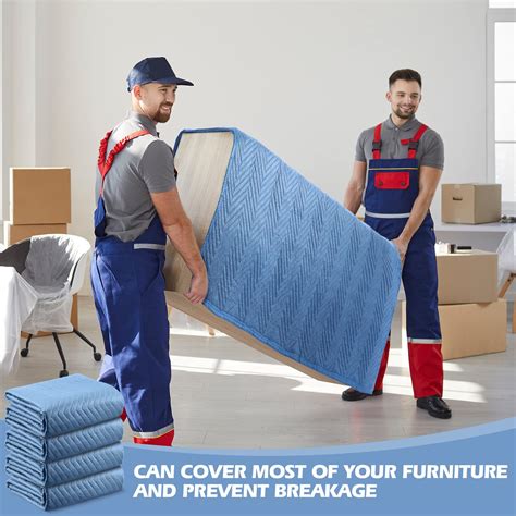 Weysat 18 Pcs Moving Blankets Bulk Packing Blankets 72 X 40 Shipping