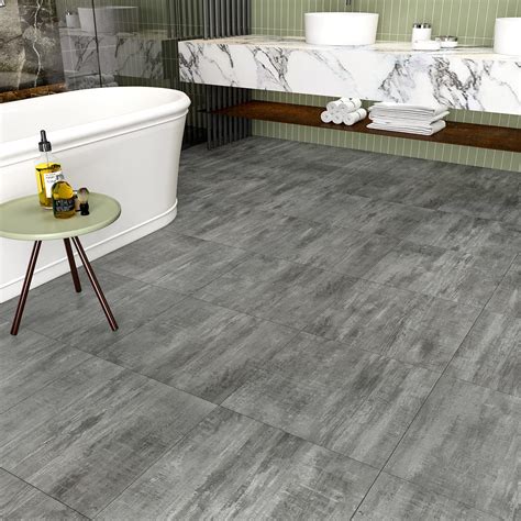 Bathroom Vinyl Floor Tiles Grey