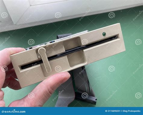 Floppy Computer Retro Disk Drive For Storing Information Stock Image Image Of Computer Office