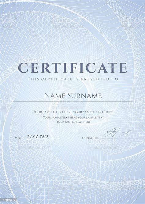 증명서학위 형판 청색 배경 설계 길로쉐 패턴 상에 대한 스톡 벡터 아트 및 기타 이미지 상 파란색 배경 길로쉐 Istock