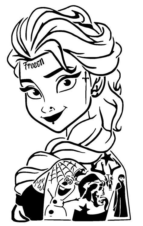 Elsa Stencil By Longquang On Deviantart