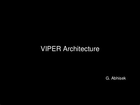 Viper Architecture With Ios Example