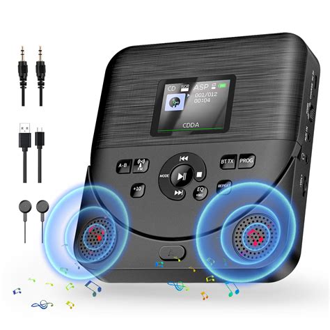 Erasiny CD Player Portable CD Player For Home 2 In 1 Bluetooth Speakers Portable CD Player