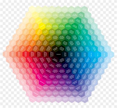 Hexagon Of Color Gradient From Black Core To White Hexagon Color