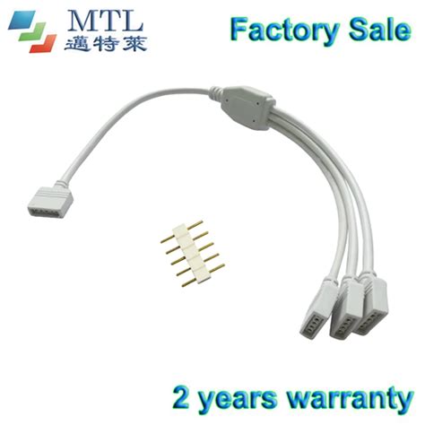Rgbw 5 Pin Splitter Cable 1 Way To 3 Ways Pin Header Connector 50 Pcs