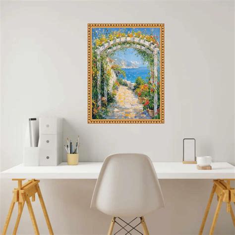 15x15 Picture Frame Slim Gold Leaf Beaded