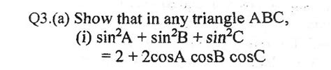 A Challenging Triangle Trigonometry Problem The Math Doctors
