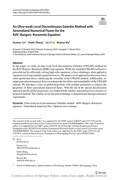An Ultra Weak Local Discontinuous Galerkin Method With Generalized