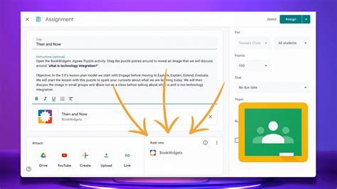 BookWidgets Google Classroom Add On By Alice Keeler