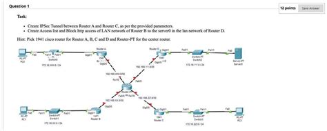 Question Points Save Answer Task Create IPSec Chegg