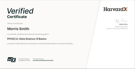 Morris Smith On Linkedin Course Completion Certificate For Data