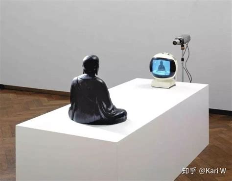 Kari W 的想法 「电视佛」（tv Buddha）是白南准最为知名的系列作品之一，铜制佛像面对电视机进行冥想，而电视机中播放 知乎