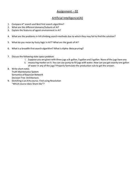 Artificial Intelligence Assignment Artificial Intelligence AI Compare A Search And Best