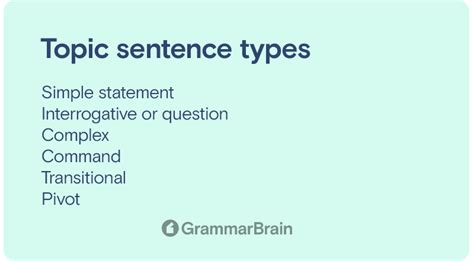 What Is A Topic Sentence Definition Examples How To Use GrammarBrain