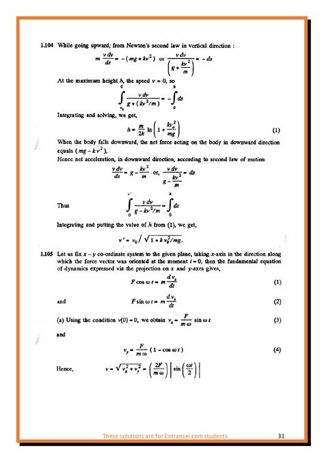 I E Irodov Solutions On The Fundamental Equation Of Dynamics PW
