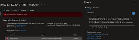 Why Vm Deployment Always Failing With Resource Allocation Error Even On Different Regions R