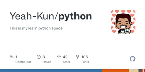 GitHub Yeah Kun Python This Is My Learn Python Space