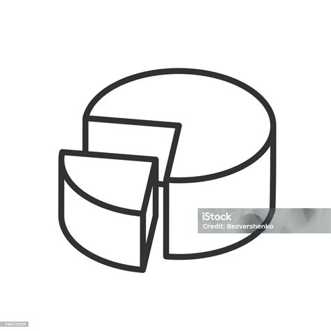 Pie Chart Two Segments Icon In Line Design Pie Chart Two Segments
