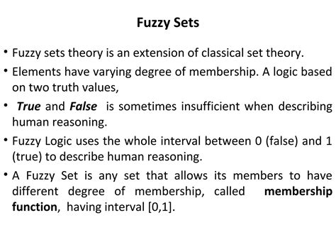Fuzzy Set Theory PPT