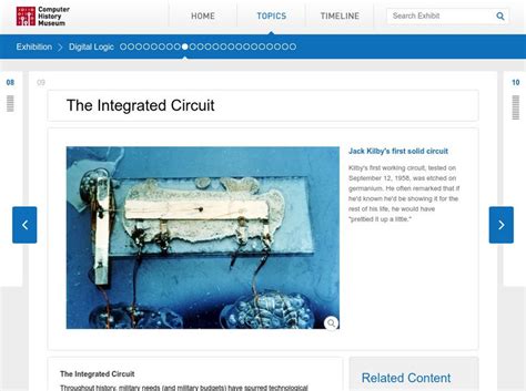 computer history museum integrated circuits handout for 9th 10th