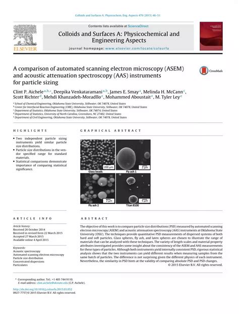 Pdf A Comparison Of Automated Scanning Electron Microscopy Asem And