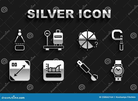 Set Graph Schedule Chart Diagram Micrometer Wrist Watch Measuring