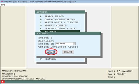 How To Disable Transactions Menu For A Particular User In Marg Software