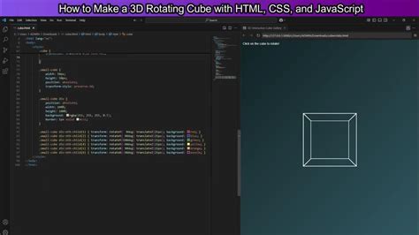 Mind Blowing 3d Rotating Cube With Html Css And Javascript Easy