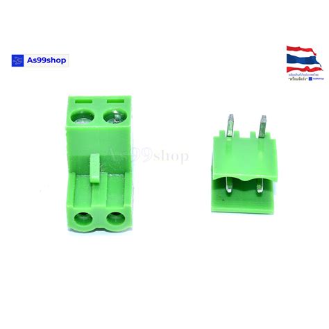 Terminal Block PCB connector 2P 2EDGK 5 08mm plug in 1 ชด ผขา งอ90 เมย Shopee Thailand