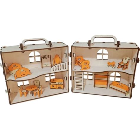 나무 워크샵 여행 인형의 집 나무 가방 게임 하우스 3mm Mdf 소재 터키극장 Aliexpress