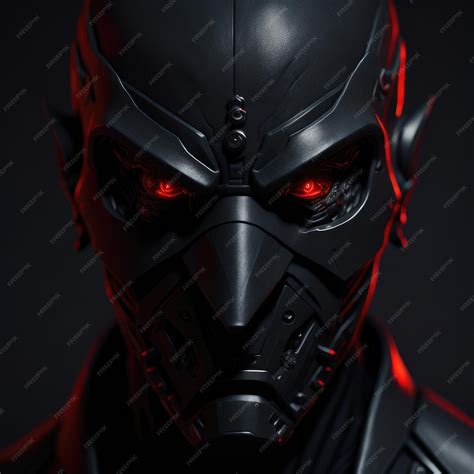 Premium Ai Image Black Background Red Light Hacker Generative Ai