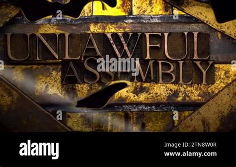 Unlawful Assembly Animated Mercury Blob Text Formed With Real Authentic