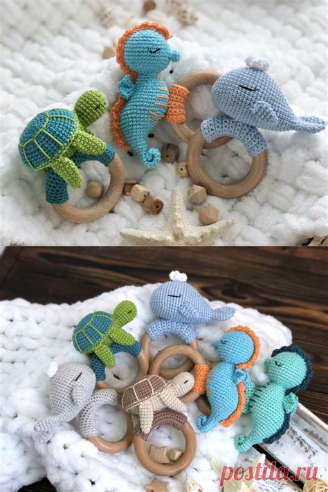 Схемы вязания Набор Инструкций Морские Погремушки Pdf купить в интер Амигуруми крючком мк