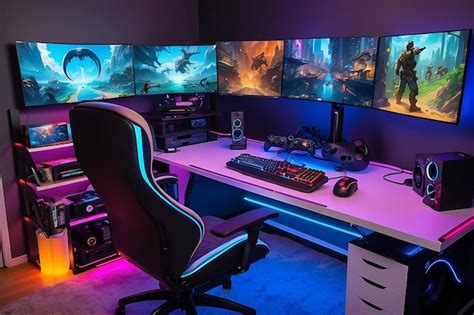 Premium Photo Hightech Gaming Setup