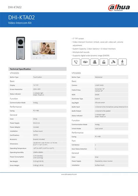Dahua Kta02 Video Intercom Kit At Best Price In Prayagraj By Anjani