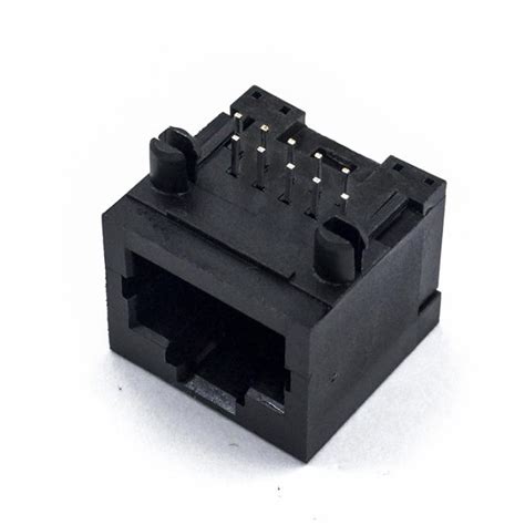 Unshielded 10 Pin Rj45 Connector Rj45 Jack Female Without Magnetic 15 15 Mm Tm55t011exx41