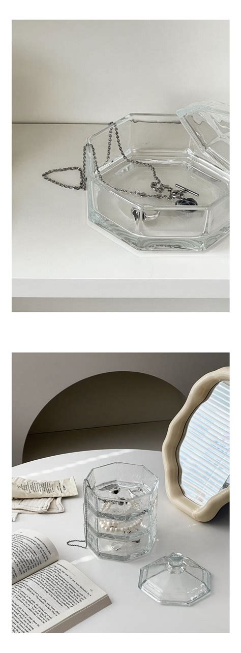 크리스탈 보석함 유리 보관 트레이 1단 3단 감도 깊은 취향 셀렉트샵 29cm